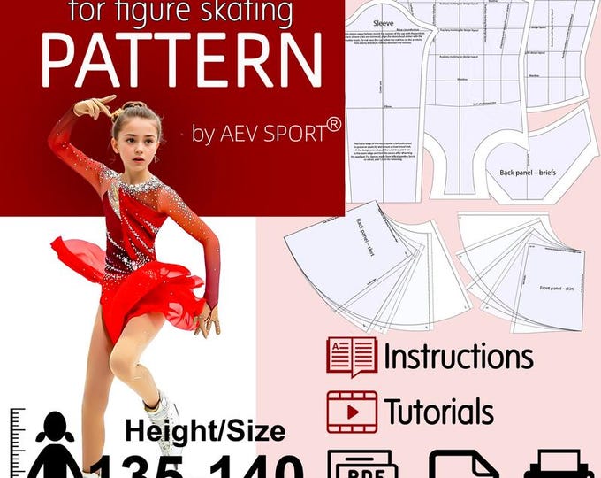 Figure Skating Dress Sewing Pattern PDF – With Basic Sewing and ...