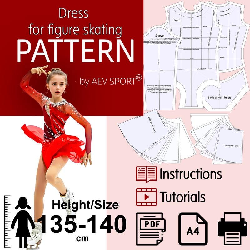 Figure Skating Dress Pattern - Etsy Canada