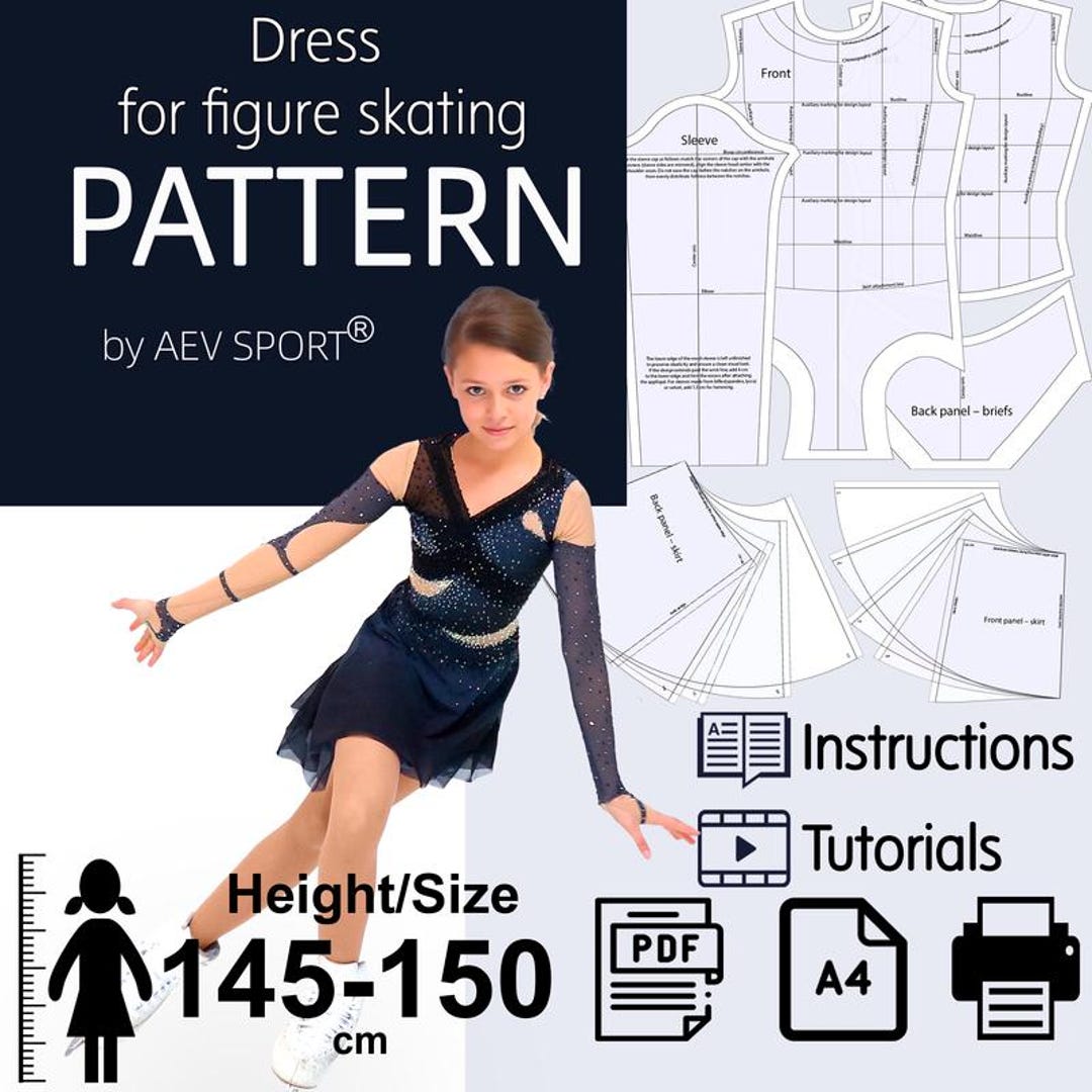 Figure Skating Dress Sewing Pattern PDF – With Basic Sewing and ...
