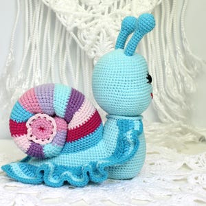 Snail Crochet Pattern PDF Rainbow Snail Amigurumi Toy Crochet Tutorial ...