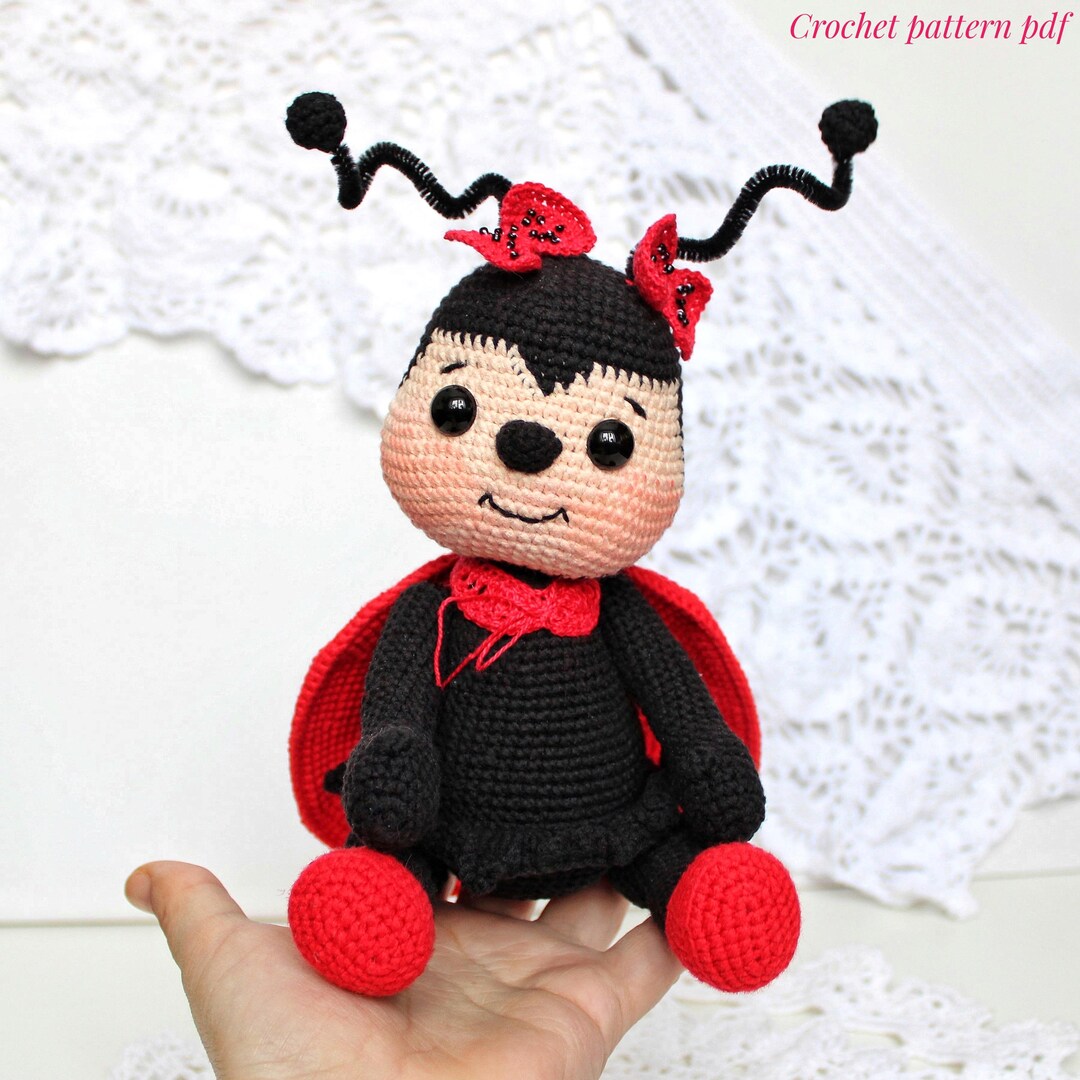 Ladybird Crochet Pattern PDF Amigurumi Ladybeetle Toy Ladybug Crochet ...
