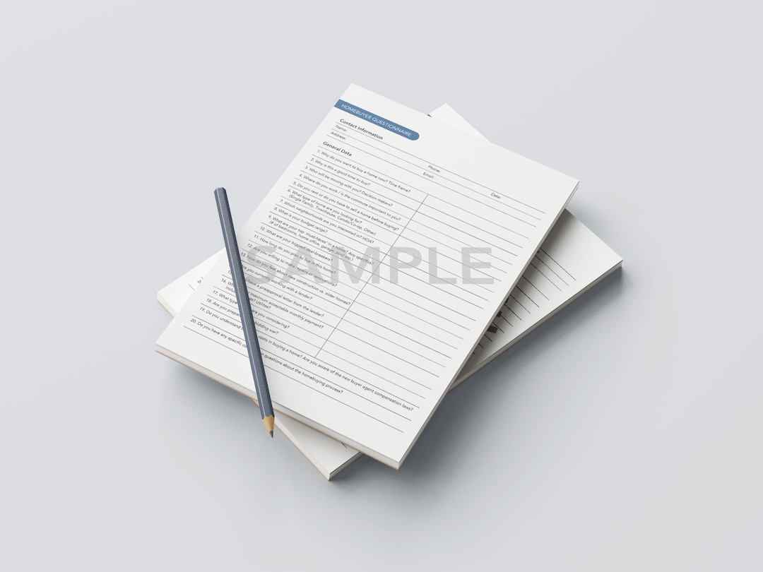 Buyer Questionnaire Note Pad - Etsy