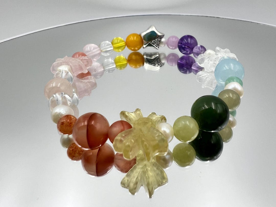 Five Elements Crystal Bracelet genuine Rare6.1-9.5mm15cmbalancewealth ...