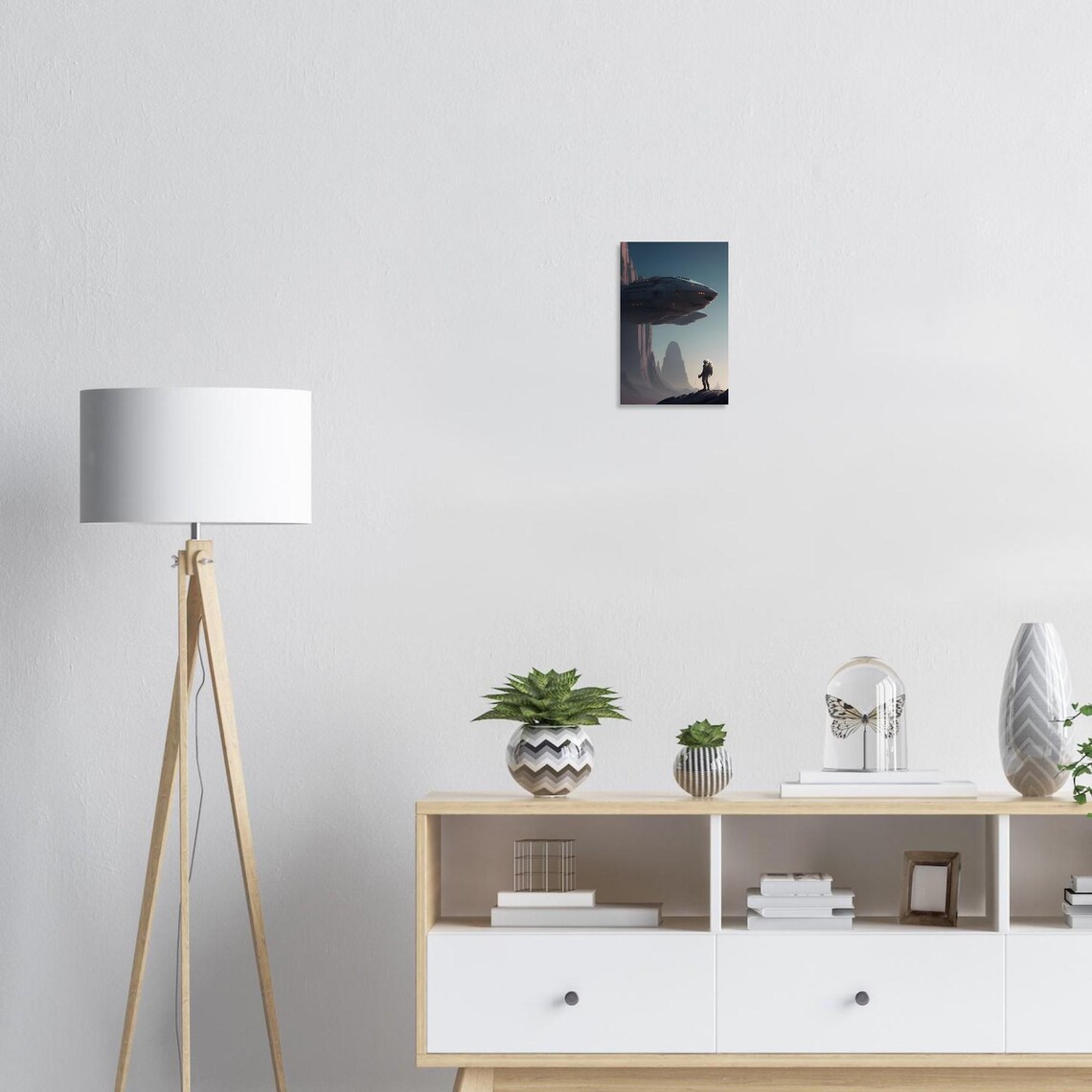 Shark Spaceship 20 X 30cm Aluminium Print - Sci-fi Art Inspired by ...