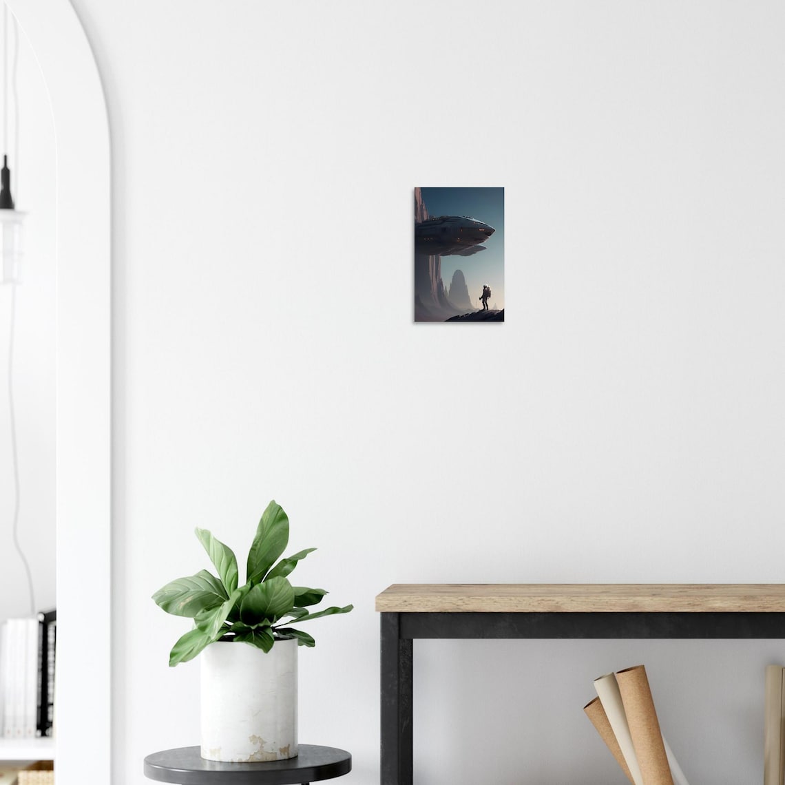 Shark Spaceship 20 X 30cm Aluminium Print - Sci-fi Art Inspired by ...