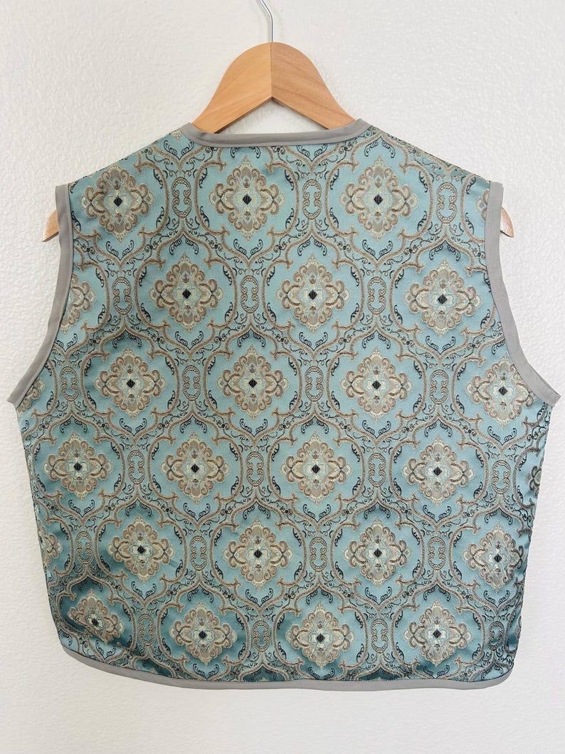 SHADI Vest - Model: Termeh (blue), Front Open, All Seasons, Turquoise ...