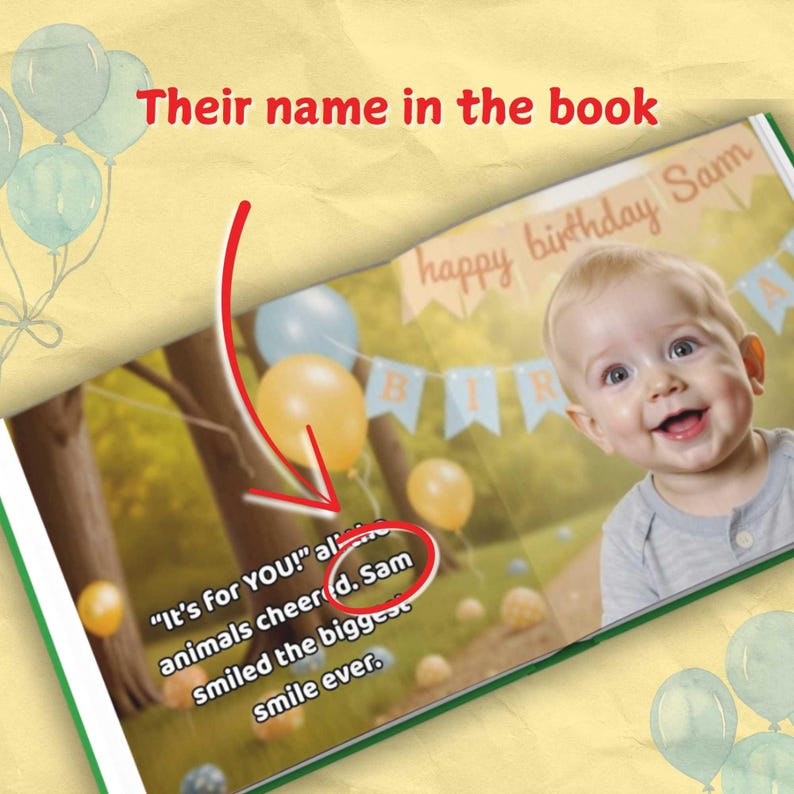 Personalized First Birthday Book for Grandchild – Custom Baby Story ...