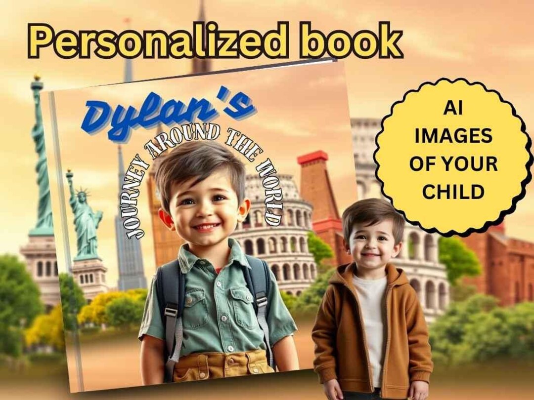 Personalized Children's Book With Name World Journey Book Gift for Kids ...