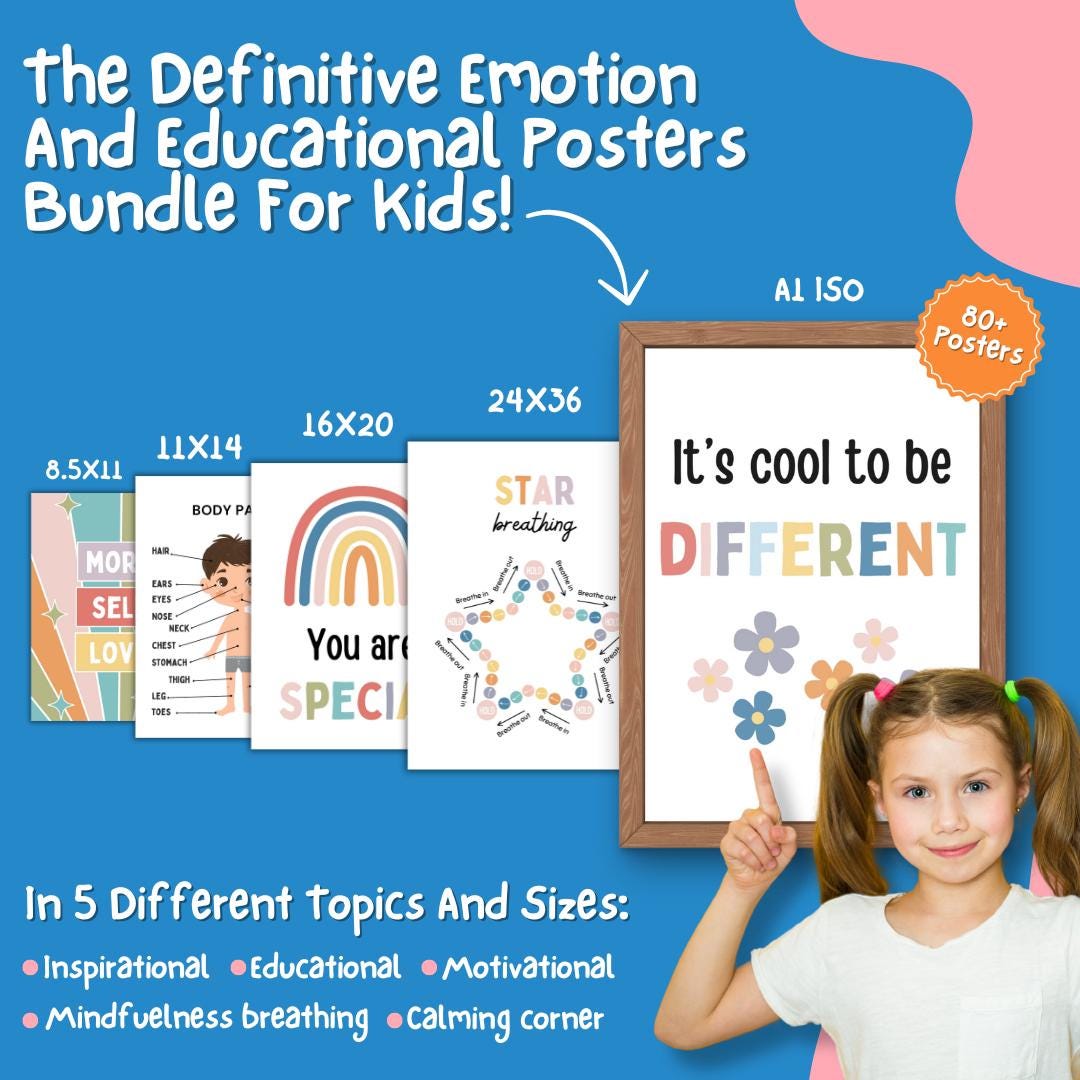 The Definitive Emotion and Educational Posters Bundle for Kids - Etsy