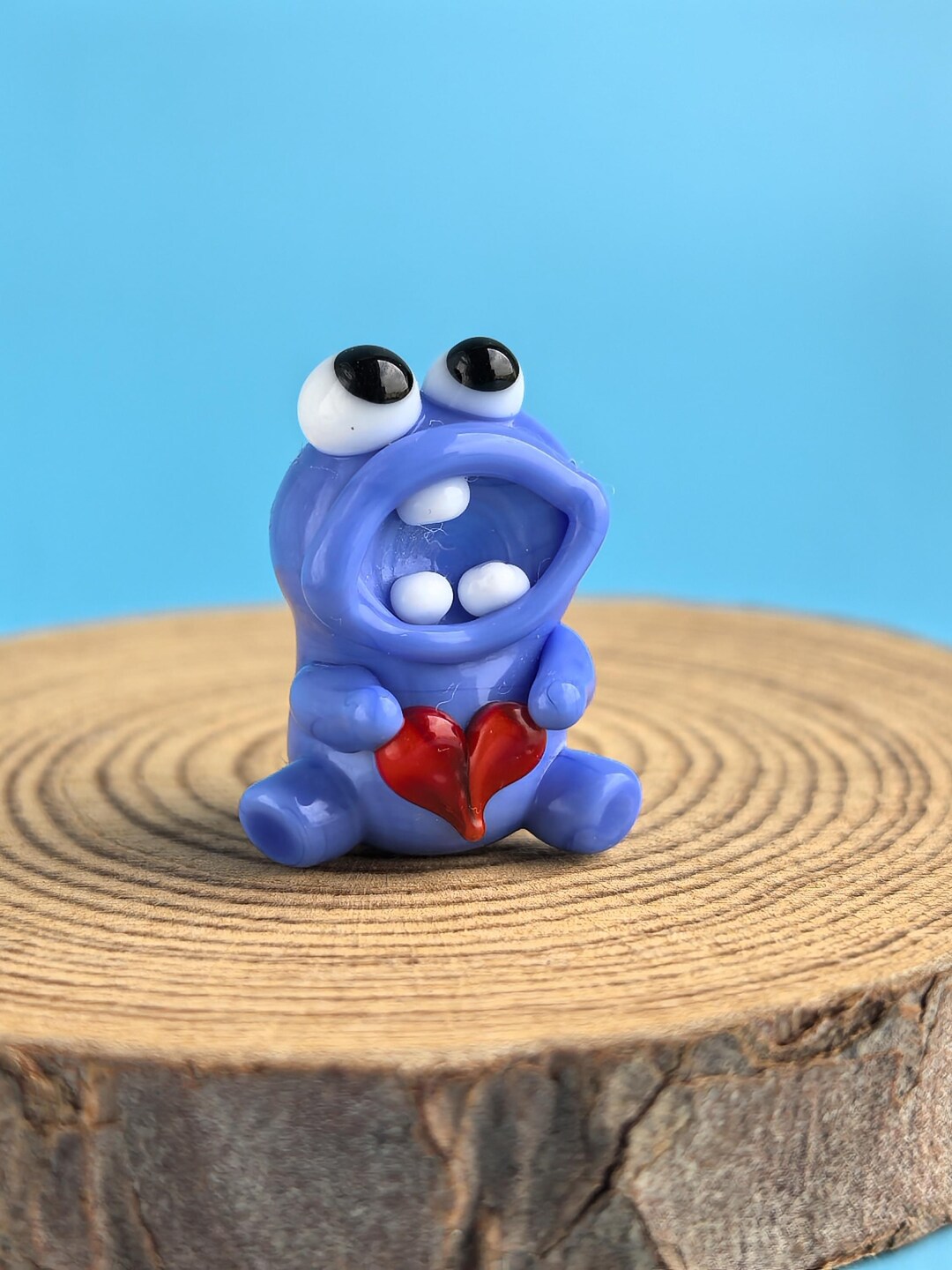 Tiny Monster Miniature, Glass Monster Figurine, Monster Sculpture for ...