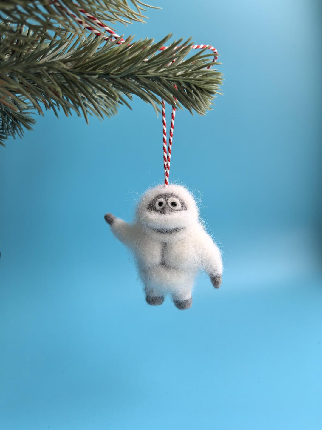 Abominable Snowman Ornaments Yeti Figurine Miniature Monster Felted ...