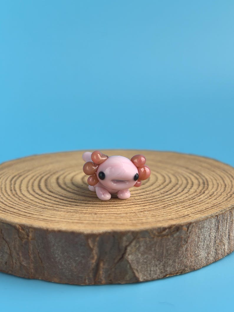 Glass Axolotl Figurine Tiny Axolotl Gifts Miniature Axolotl Decor Blown ...