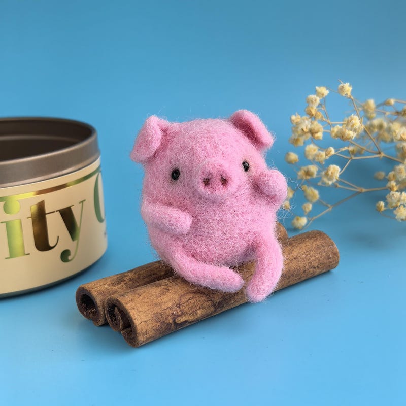 Felt Pig - Etsy
