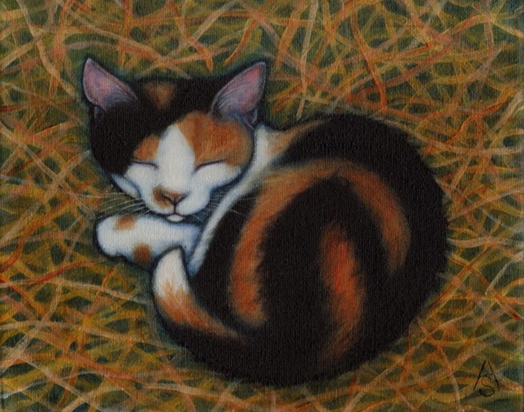 Calico Barn Cat 8x10 Art Print - Etsy