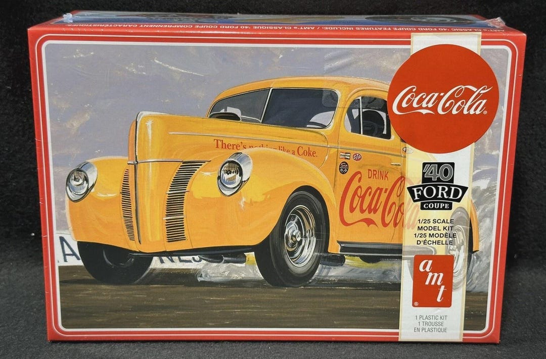 AMT Coca-cola 1940 Ford Coupe 1/25 Scale Model Kit - Etsy