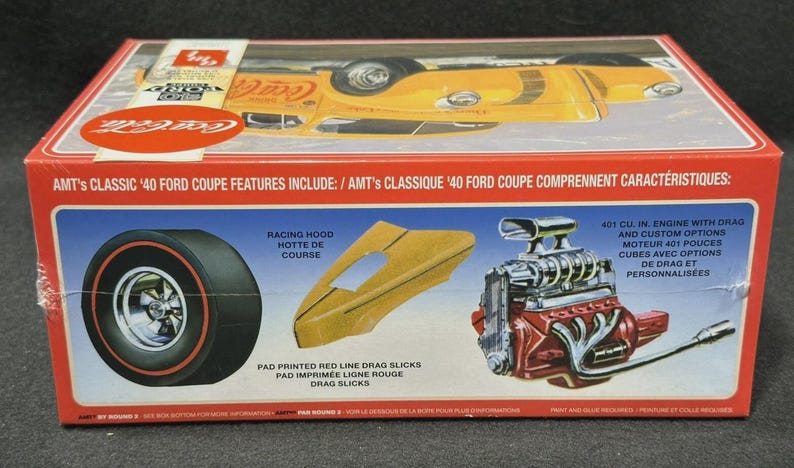 AMT Coca-cola 1940 Ford Coupe 1/25 Scale Model Kit - Etsy