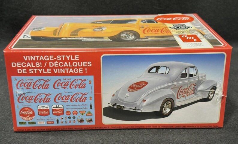 AMT Coca-cola 1940 Ford Coupe 1/25 Scale Model Kit - Etsy