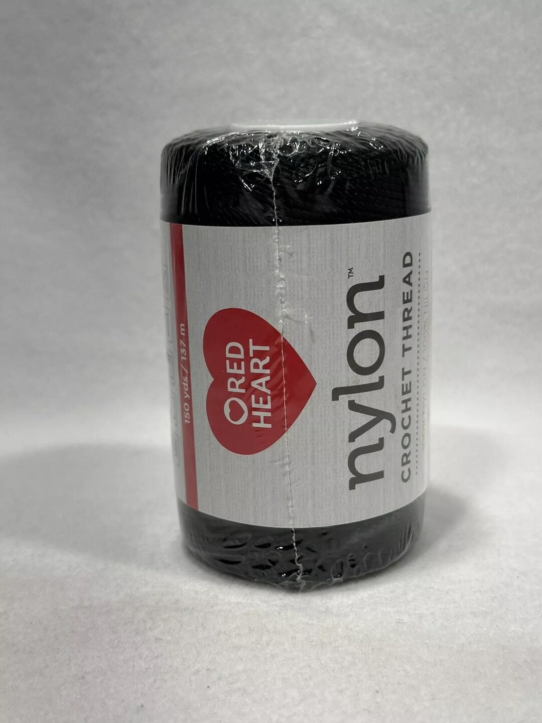 Red Heart BLACK Nylon Crochet Thread - Size 18 - 150 Yards (137 M ...