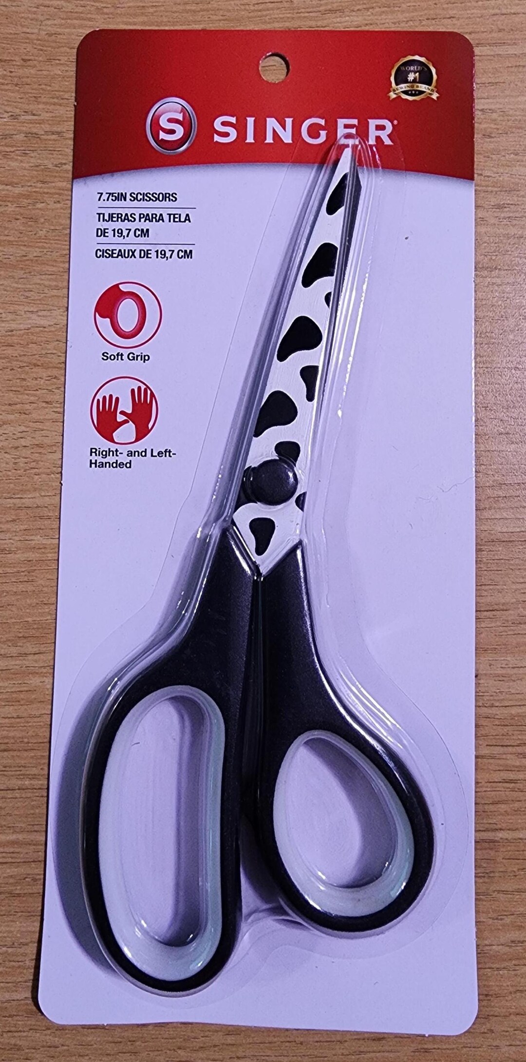 Singer 7.75" Fabric Scissors Cow Print Soft Grip Right or Left Handed ...