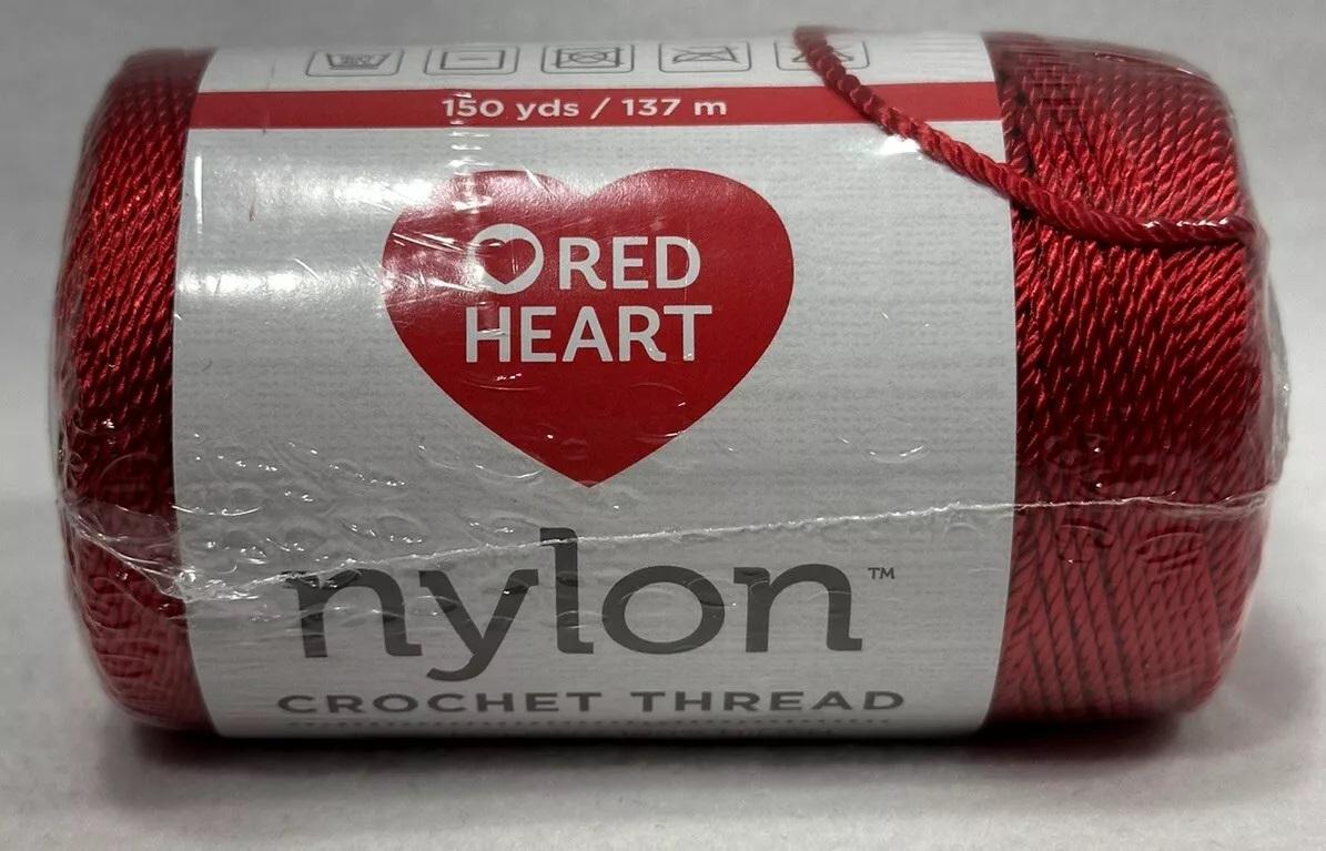 Red Heart RED Nylon Crochet Thread - Size 18 - 150 Yards (137 M) - 100% ...