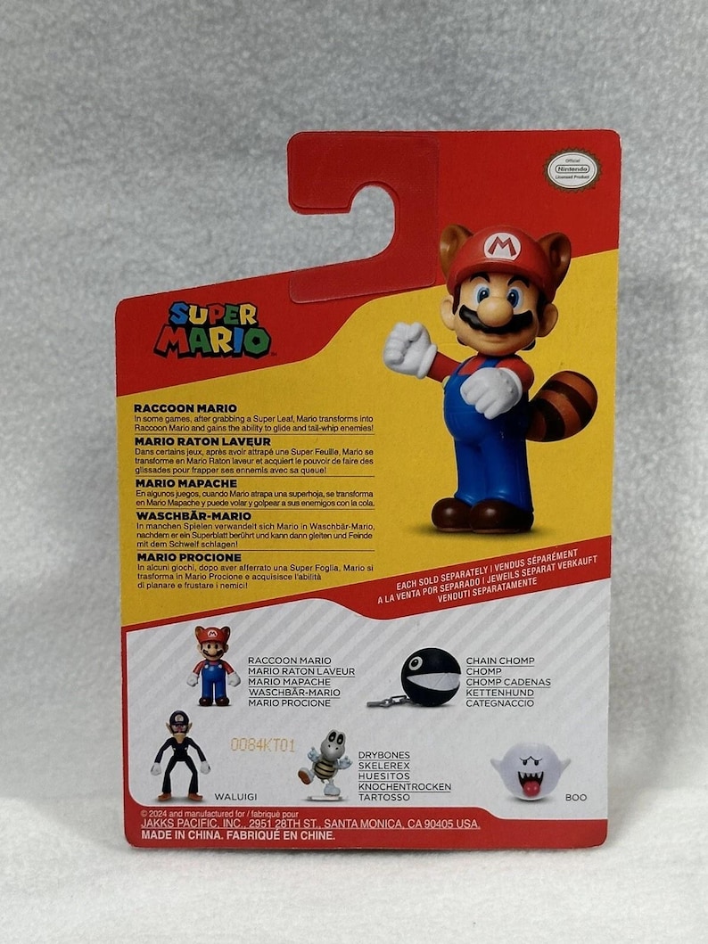 Raccoon Mario Action Figure: Super Mario Bros 3, Jakks Pacific (2.5 ...