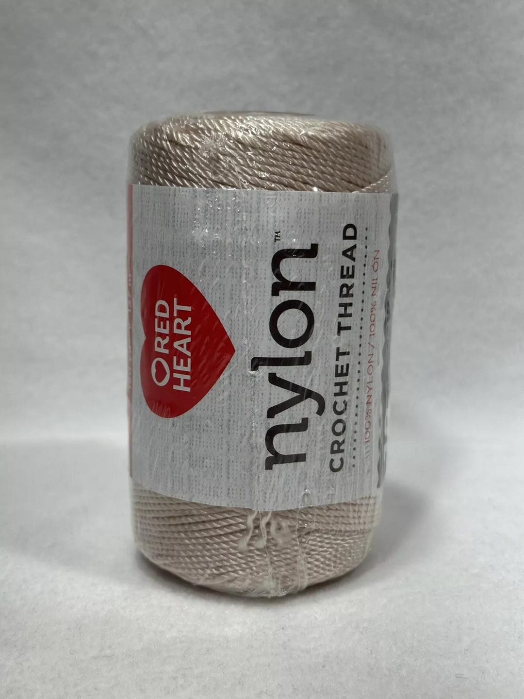 Red Heart NATURAL Nylon Crochet Thread - Size 18 - 150 Yards (137 ...