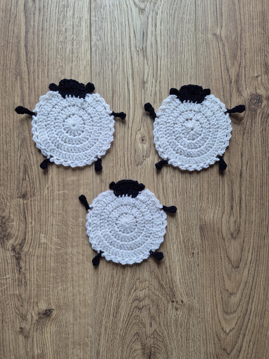 Handmade Crochet Sheep Coasters: Retro Easter Table Decor - Etsy