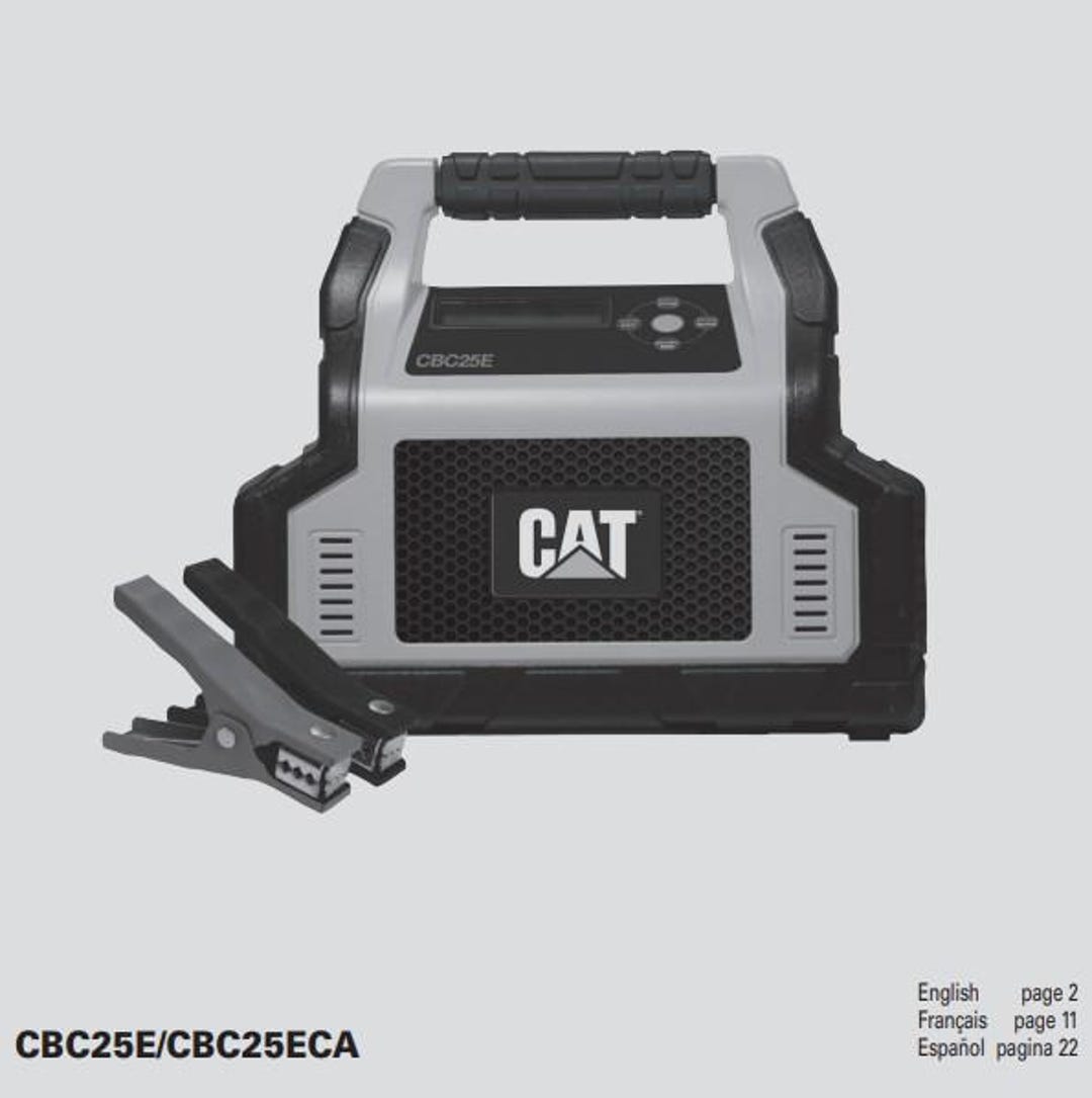 CAT CBC25E/CBC25ECA Power Station / Jump Starter User Manual Complete ...