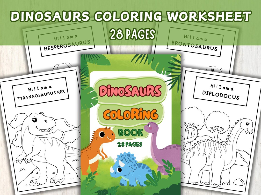 Dinosaurs Coloring Books, Coloring Book for Kids, Coloring Books ...