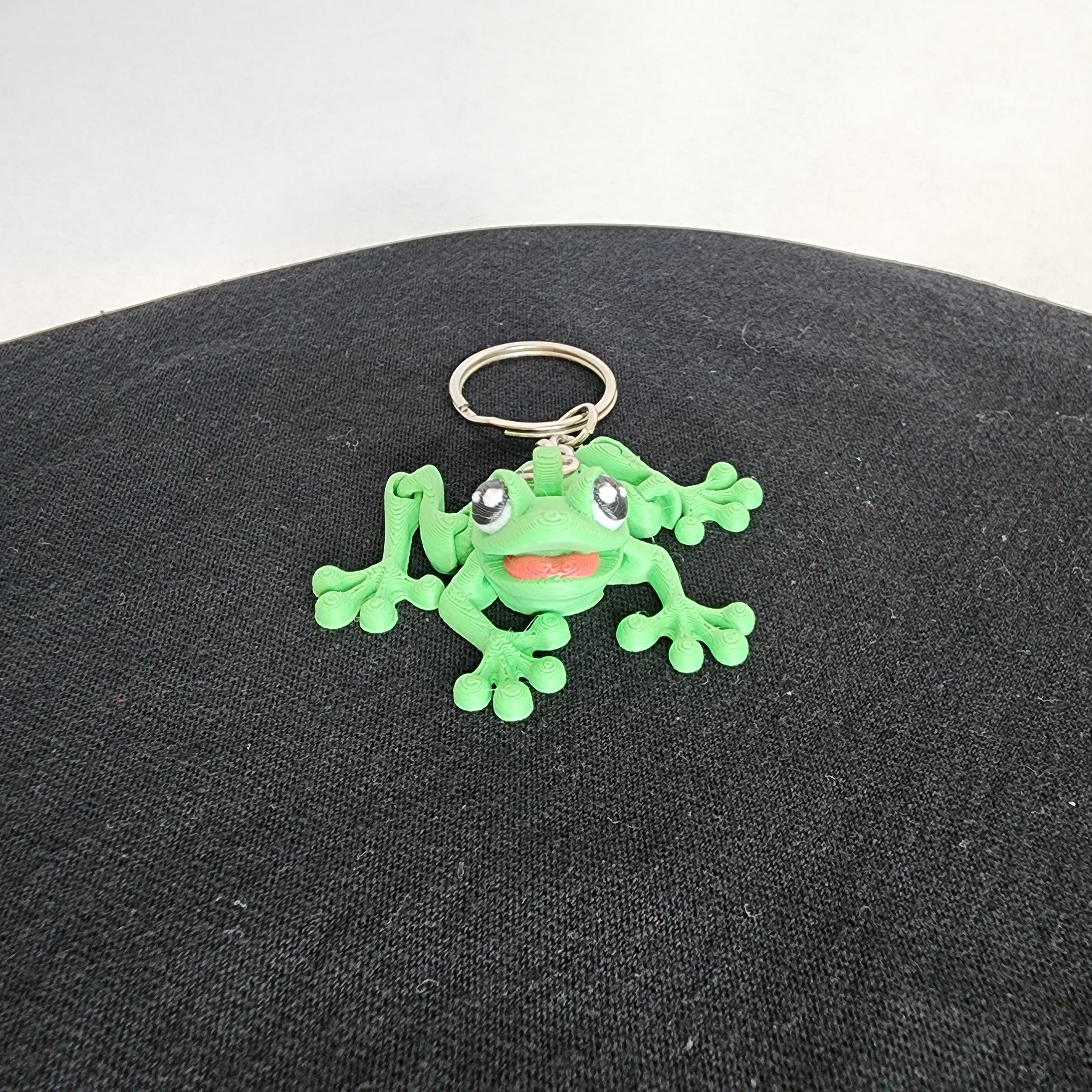Mini Frog Keychain | 3D Printed Articulated Keychain | Multicolored ...