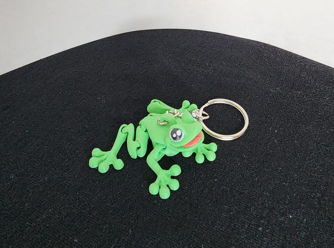 Mini Frog Keychain | 3D Printed Articulated Keychain | Multicolored ...