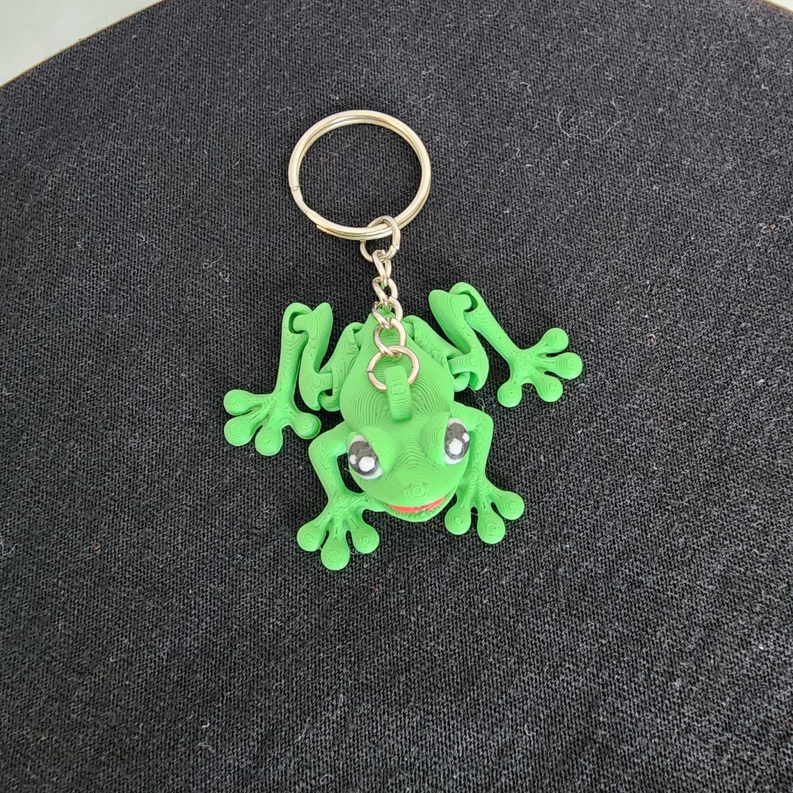Mini Frog Keychain | 3D Printed Articulated Keychain | Multicolored ...