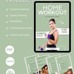 Home Workout Plan Personal Trainer Template Workout Program Template ...