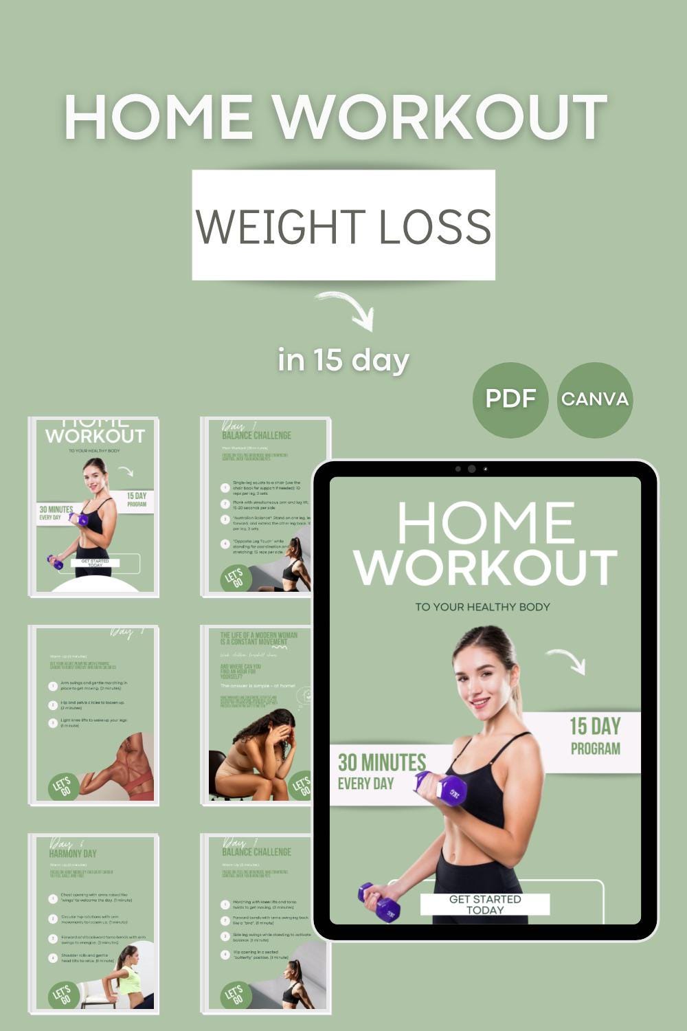 Home Workout Plan Personal Trainer Template Workout Program Template ...