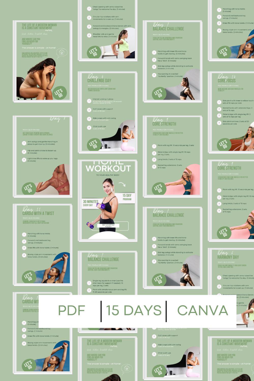 Home Workout Plan Personal Trainer Template Workout Program Template ...