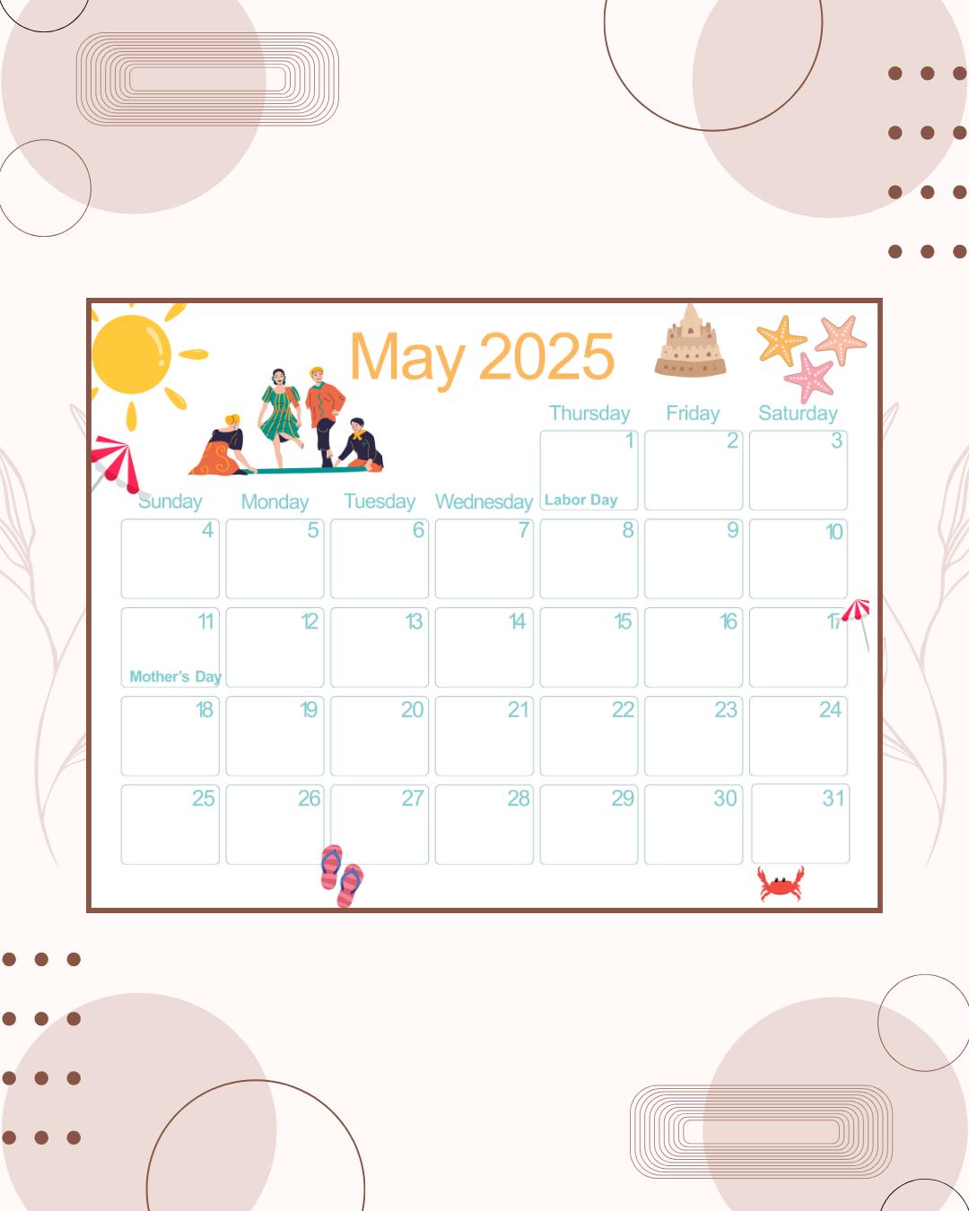 2025 Philippine Calendar Printable, Pinoy Cute Kids Calendar, Wall ...