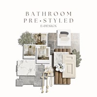 Bathroom Concept Board With Source List, Shoppable Links, Digital ...