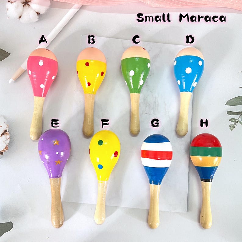 Wooden Colorful Maraca,baby Exercises Holding Musical Instruments Toys ...