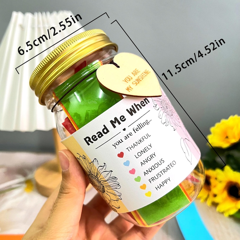 Printable Paper Message Emotional Jar-long-distance Love Gift,printable ...