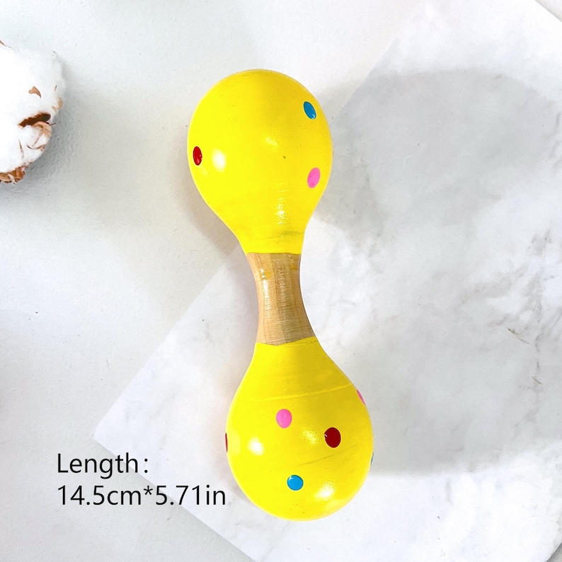Wooden Colorful Maraca,baby Exercises Holding Musical Instruments Toys ...