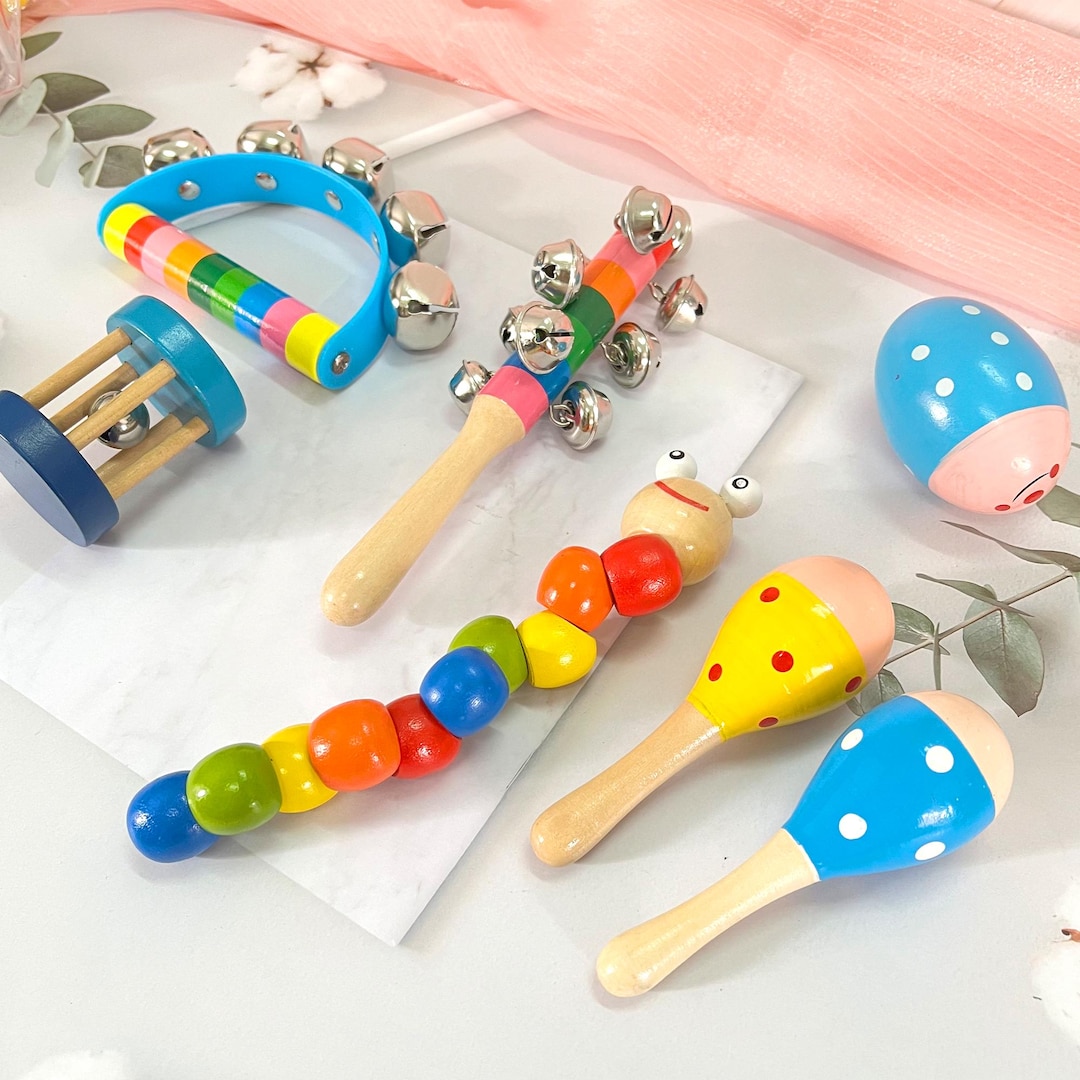 Colorful Wooden Musical Instruments Toys,wooden Caterpillar,maraca,egg ...