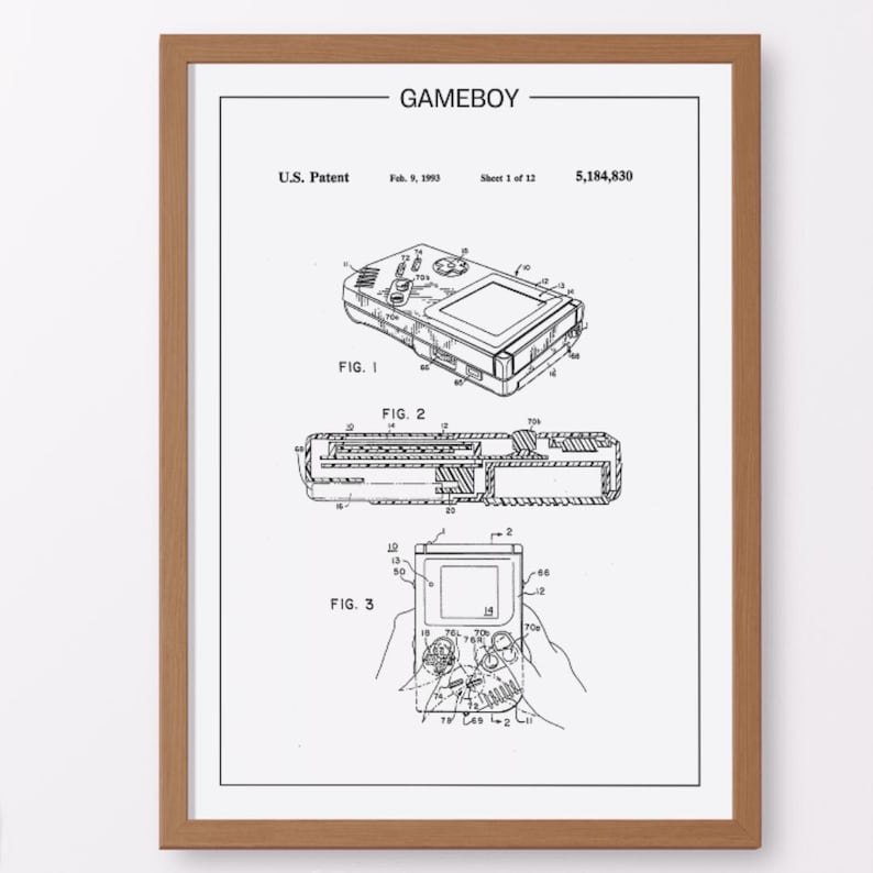Retro GAMEBOY Poster High-resolution Printable Art white - Etsy