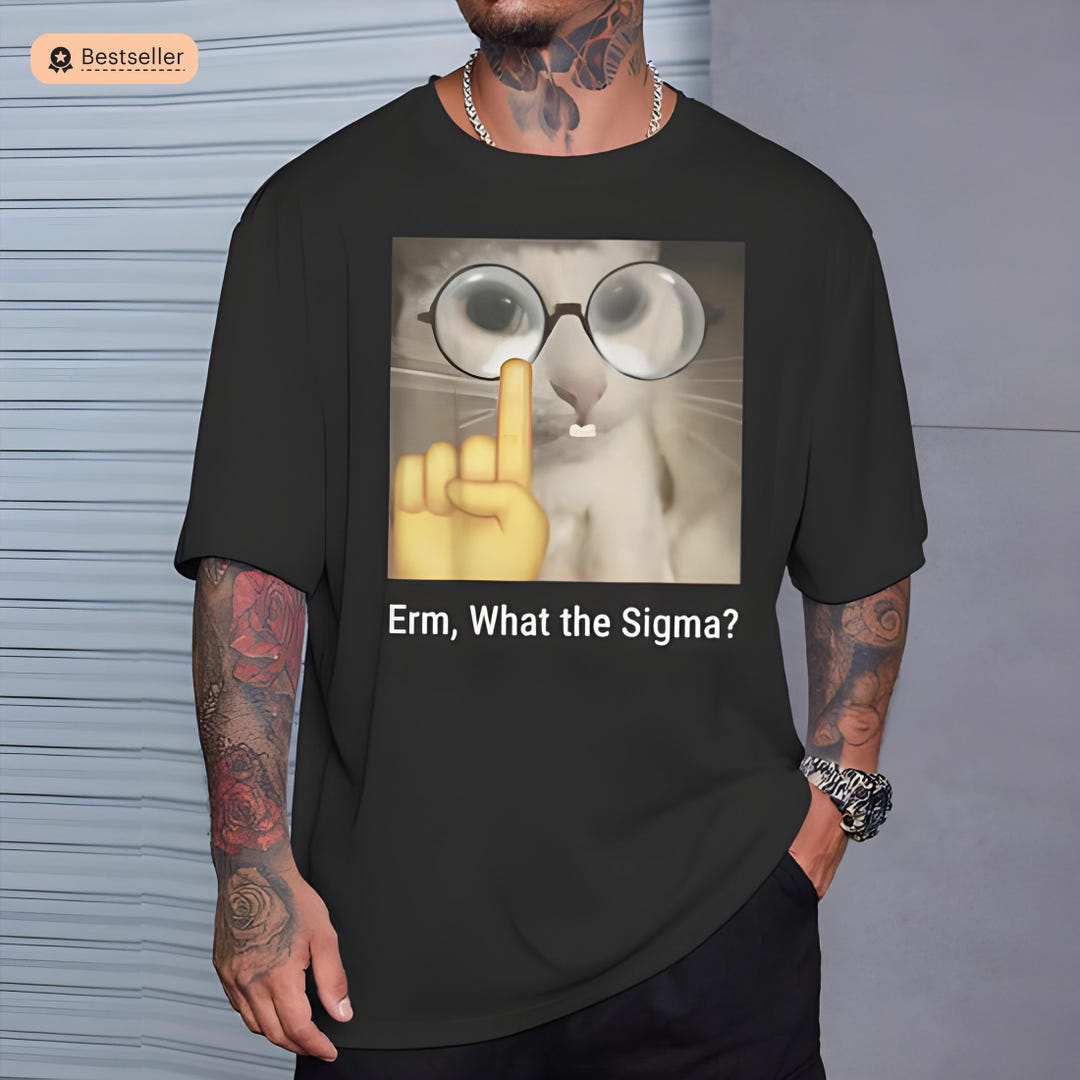 Erm, What the Sigma Funny Brainrot Tee Meme T-shirt Funny Meme Shirts ...