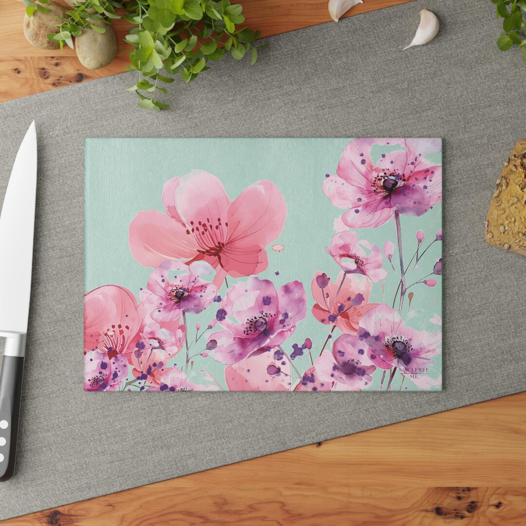 Aesthetic Glass Cutting Board - Kitchen Decor, Modern Glass Cutting ...