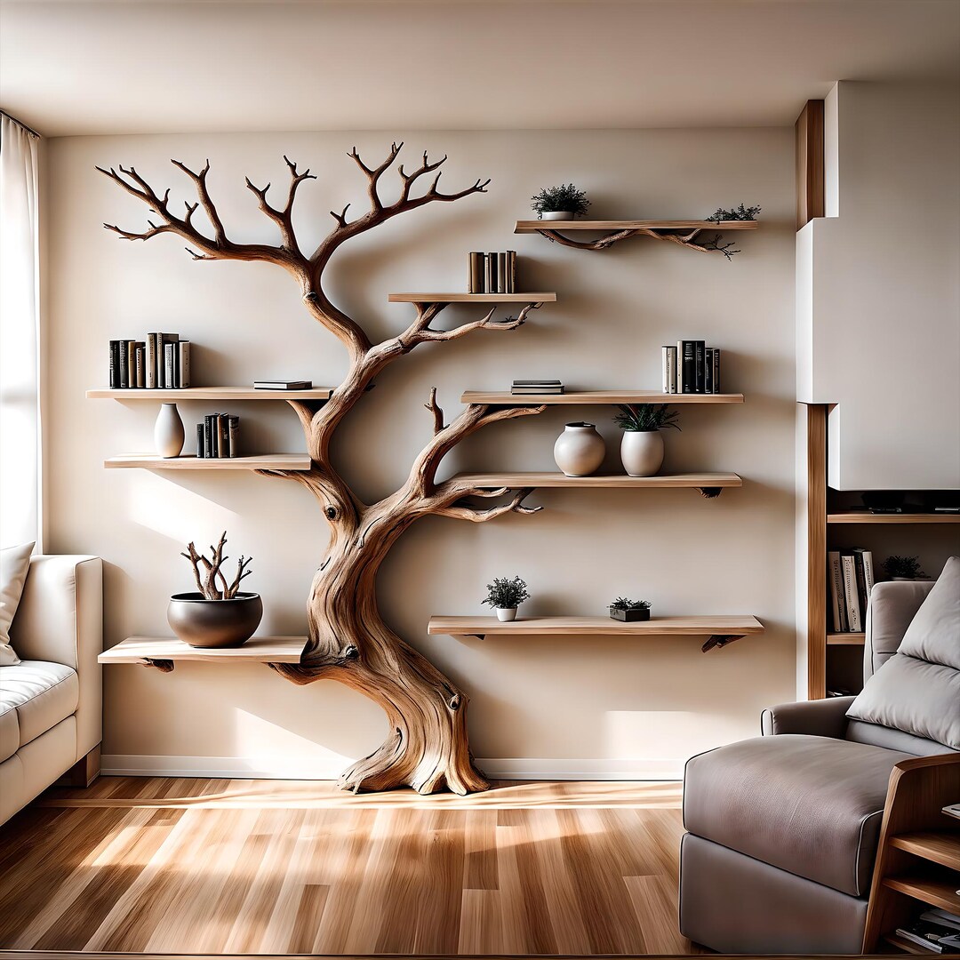 Souvenir Decoration Shelves, Tree-shaped Book Shelves, Home Decoration ...