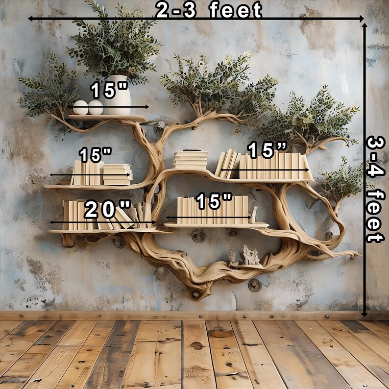 Tree Branch Bookshelf, New Generation Bookshelf, Decorative Shelf - Etsy