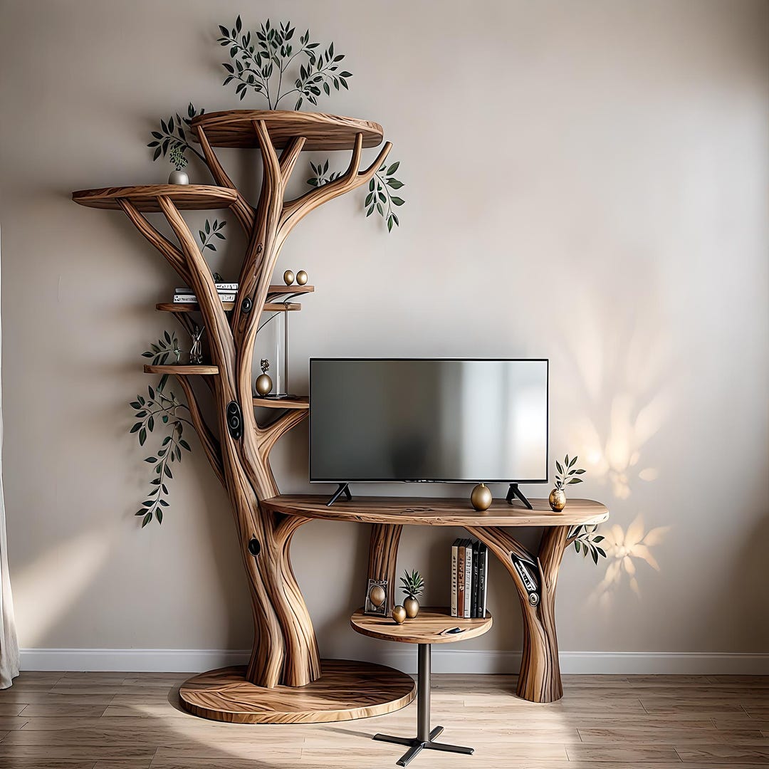 Solid Wood TV Shelf, Classic TV Shelf - Etsy