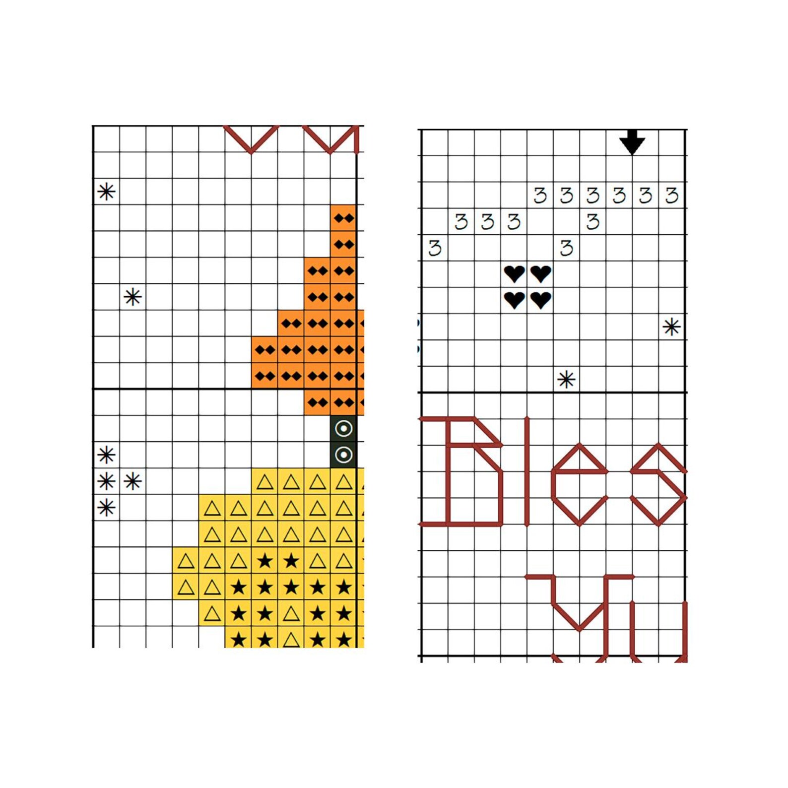 Yule Cross Stitch Pattern Winter Solstice Wiccan Yule Sabbat Decoration ...