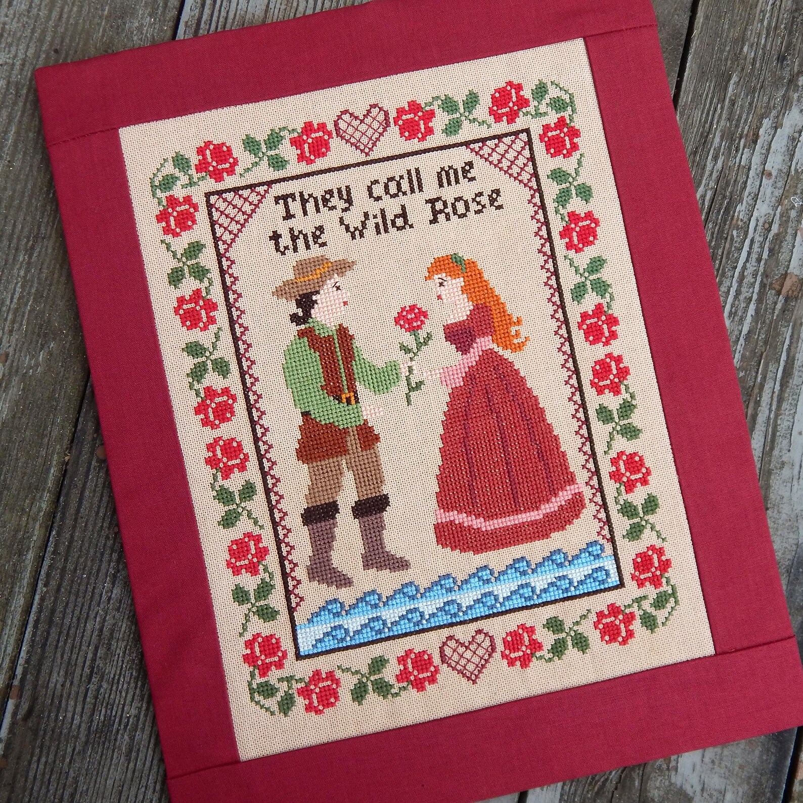 Wild Rose Ballad Cross Stitch Pattern: Romantic Folk Sampler (PDF ...