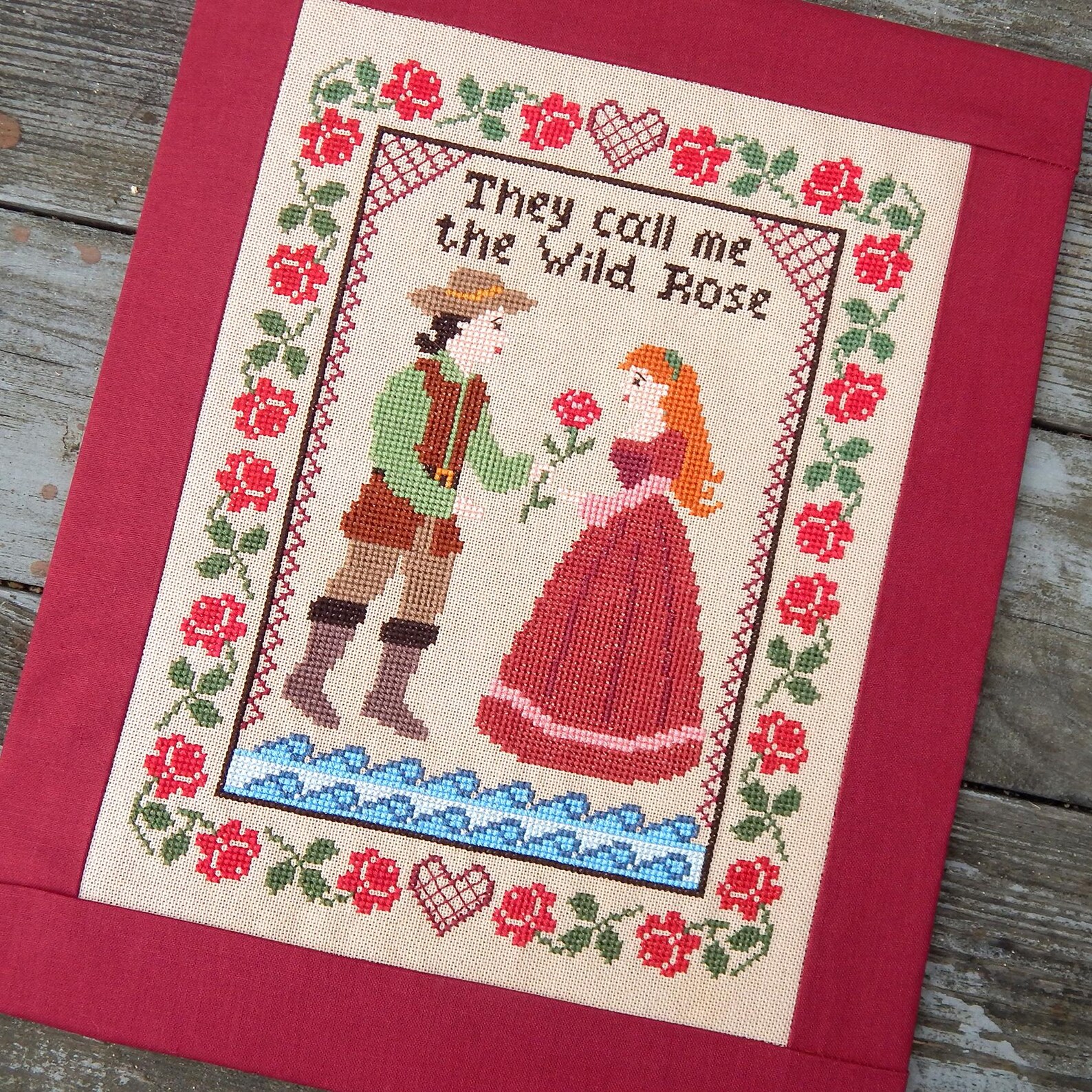 Wild Rose Ballad Cross Stitch Pattern: Romantic Folk Sampler (PDF ...